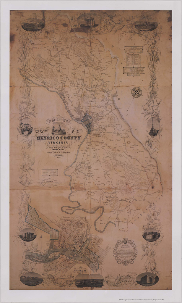 Four early maps of Henrico County and Richmond – CHPN